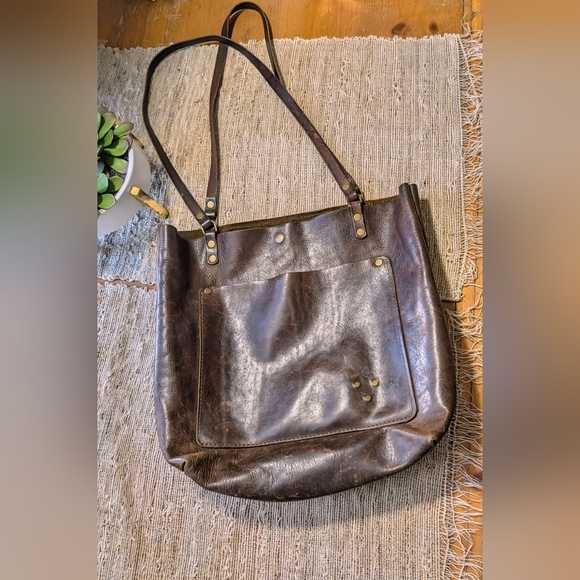 in blue handmade | Bags | In Blue Handmade Distressed Leather Tote Bag ...